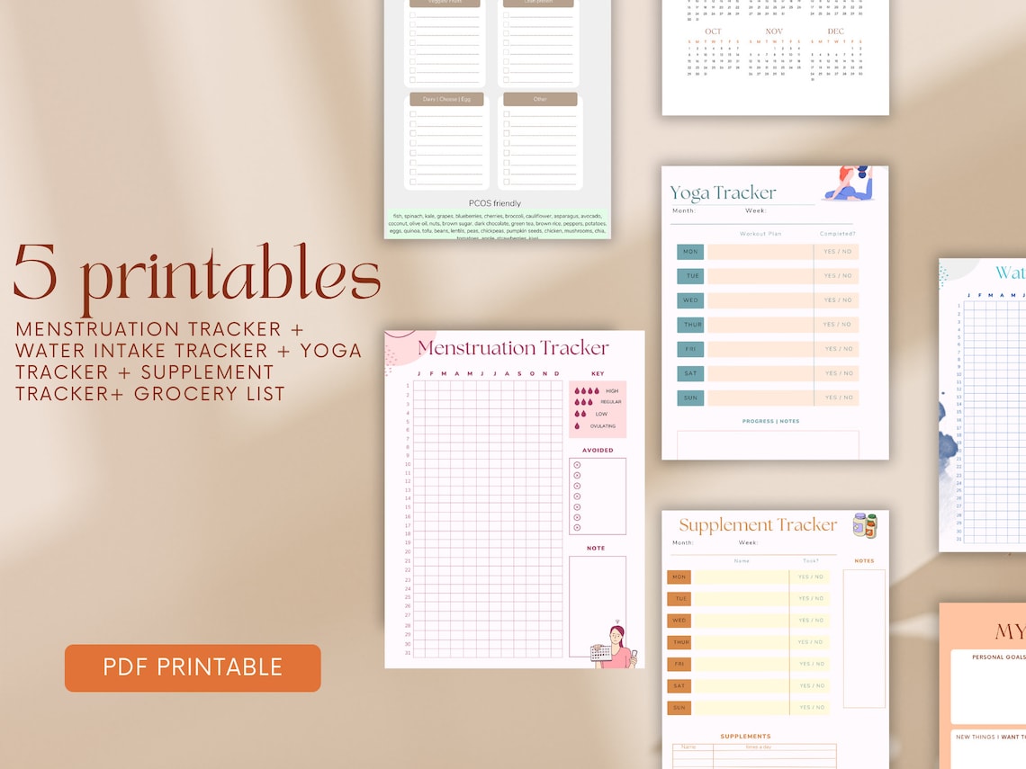 PCOS Guide Book + PCOS Journal + Helpful PCOS Recipes, Hormon Imbalance ...