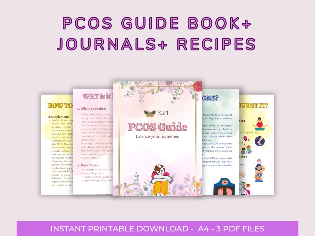 PCOS Guide Book + PCOS Journal + Helpful PCOS Recipes, Hormon Imbalance ...