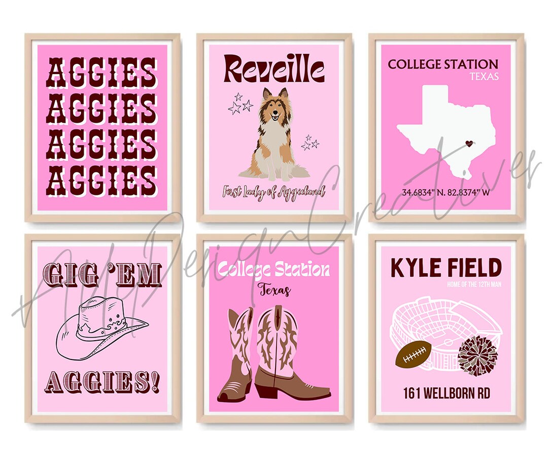 Texas A&M University Digital Prints, TAMU Wallart Prints, Digital Print ...