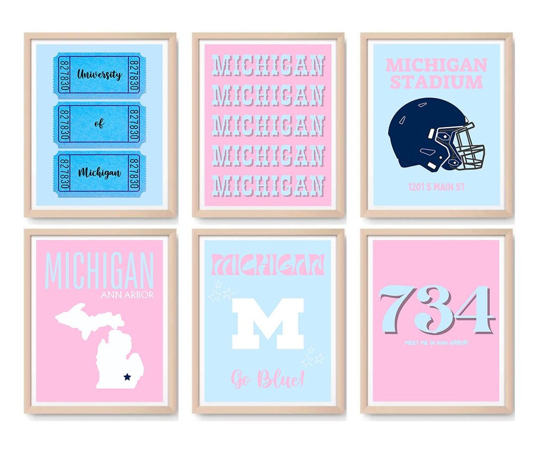 University of Michigan Digital Prints, Umich Wall Art, Digital Print ...