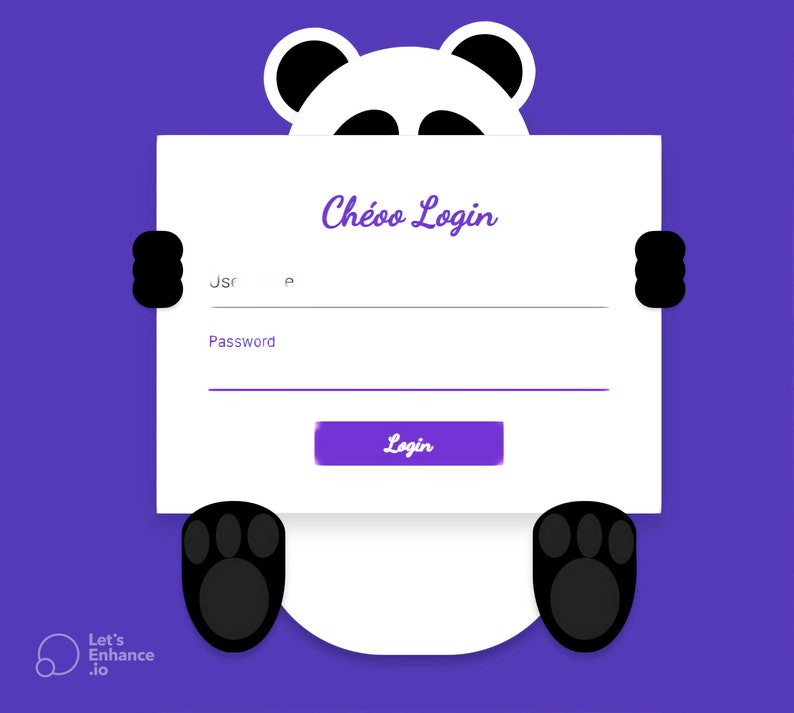 Panda HTML Login Page Design: Cool and Stylish - Etsy