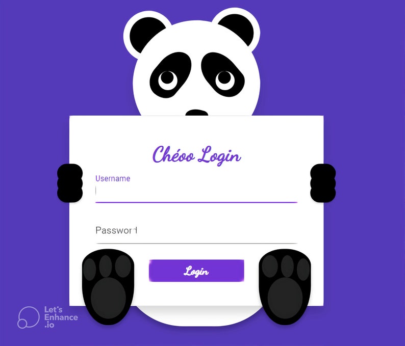 Panda HTML Login Page Design: Cool and Stylish - Etsy
