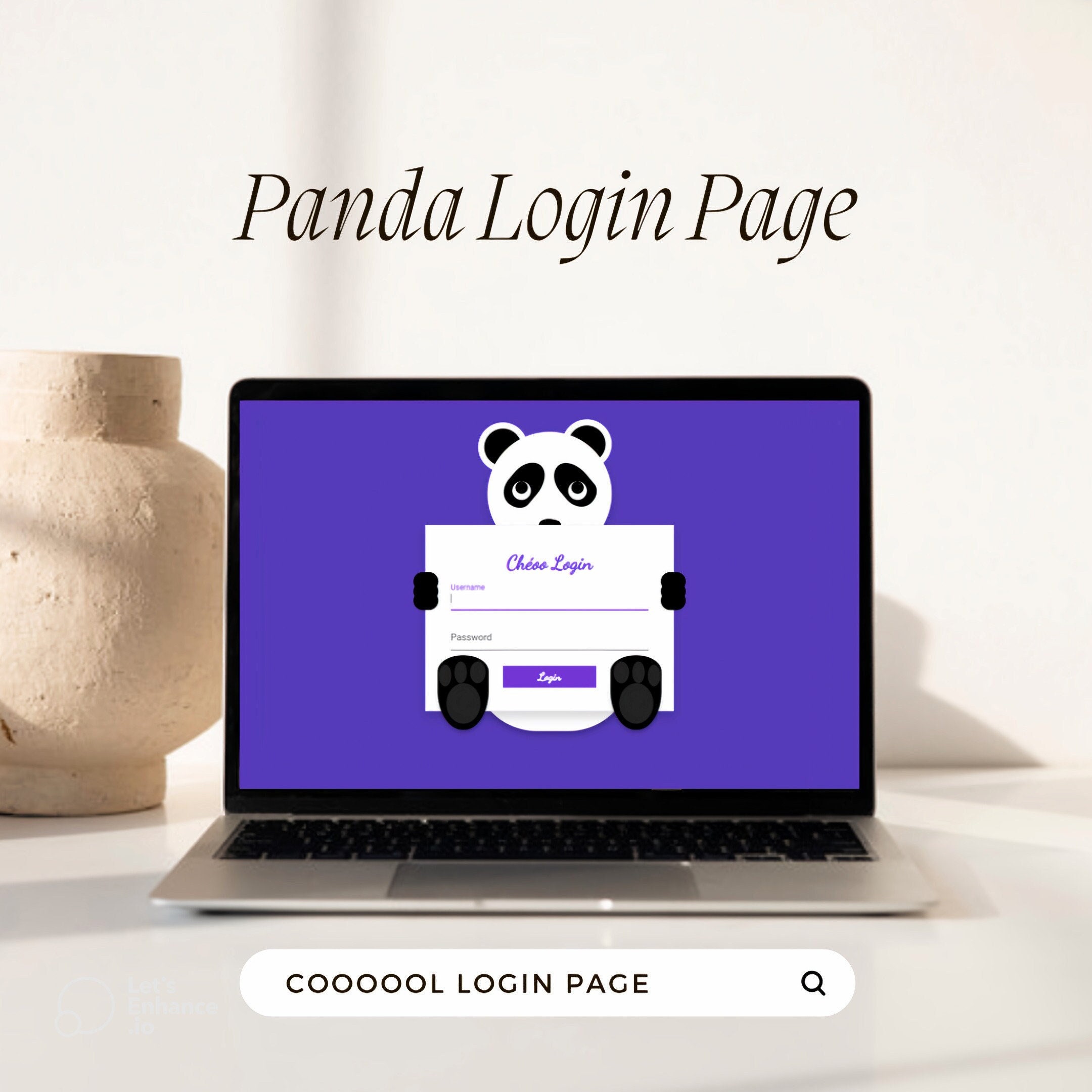Panda HTML Login Page Design: Cool and Stylish - Etsy
