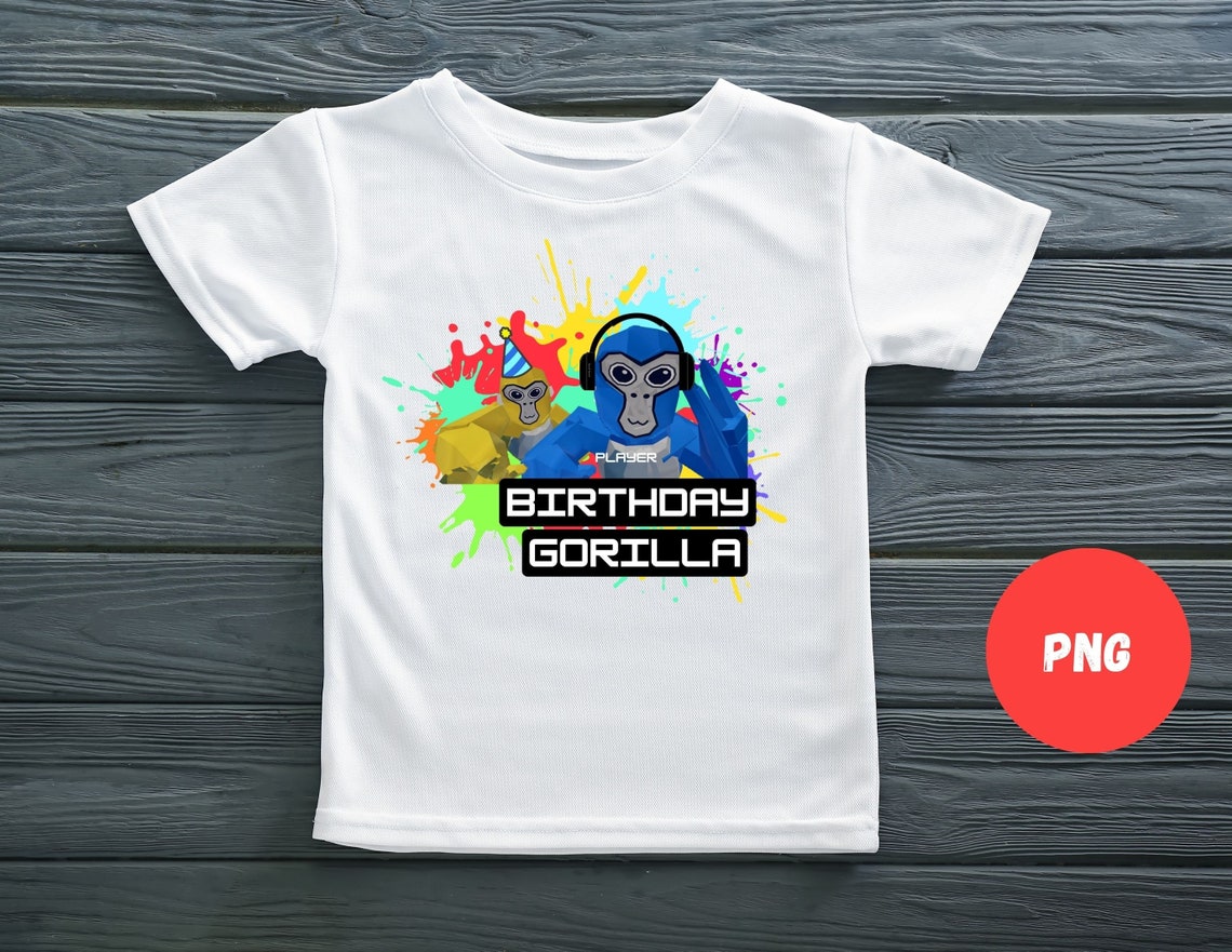 Gorilla Tag Birthday PNG: Gamer Party Invite (digital Download) - Etsy