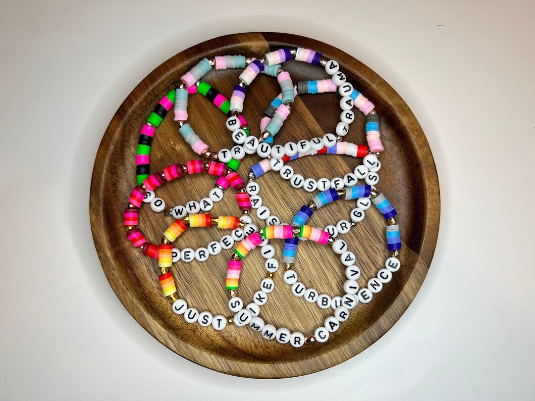 Pnk Inspired Stretchy Clay Beaded Bracelets for Summer Carnival Tour - Etsy