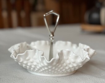 Vintage Milk Glass Fenton Hobnail Shoe Candy Dish With Lid - Etsy