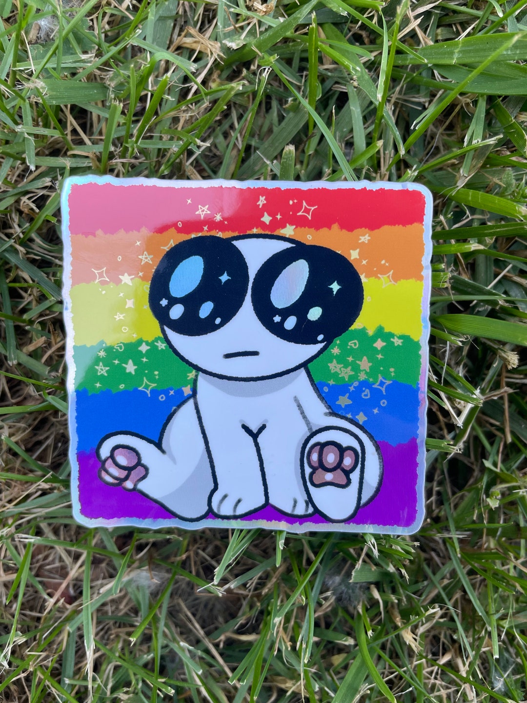 Holographic Yipee Pride Sticker - Etsy