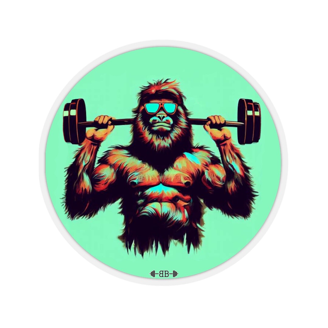 The Sasquatch Weightlifting Sticker - Etsy