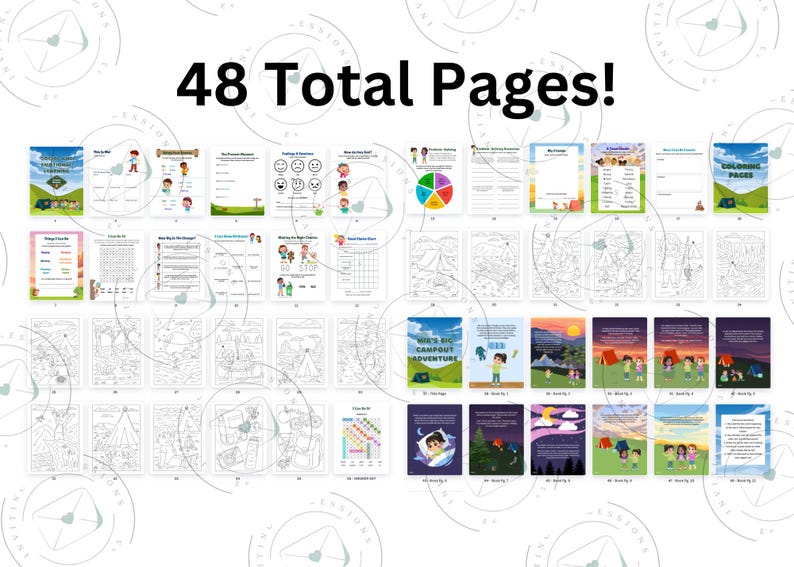 Social and Emotional Learning Activities Workbook, Worksheets, Coloring ...