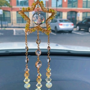 Star Car Sun Catcher,car Charm,rearviewmirror Hanging,handmade Car ...