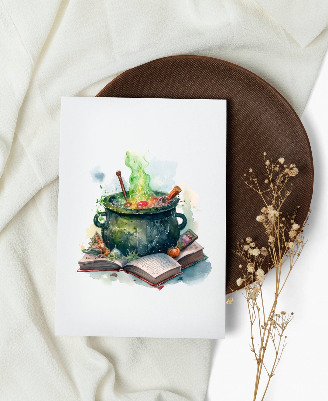 Cauldron Card Set . Note Cards . Halloween Cards . Greeting Cards ...