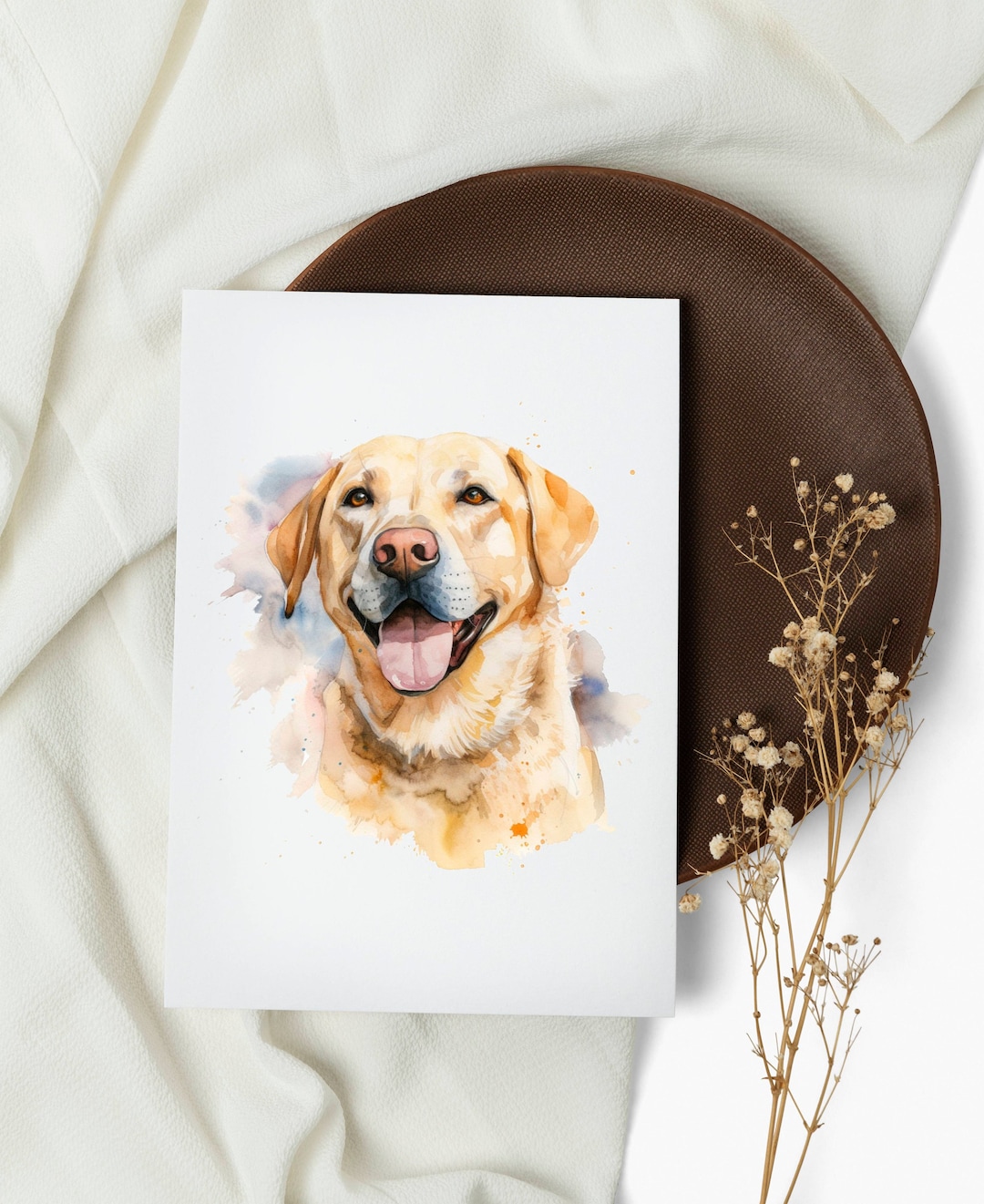 Watercolor Yellow Labrador Note Cards: Happy Dog Greeting Card Set - Etsy