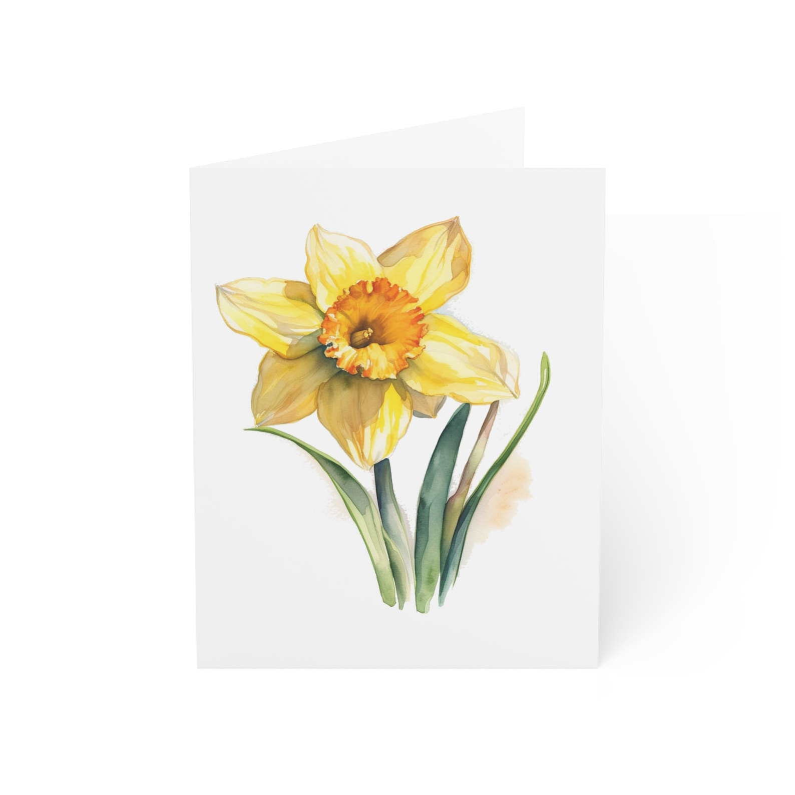 NEW Watercolor Flowers Card Set . Note Cards . Yellow Daffodil ...