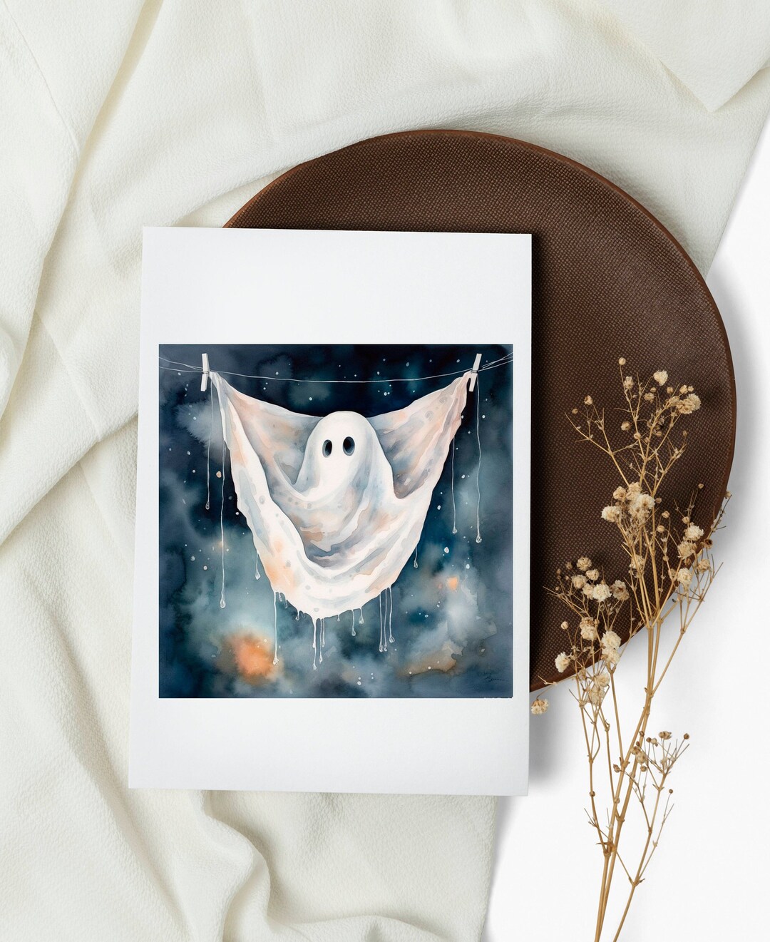 Ghost Card Set . Note Cards . Halloween Cards . Greeting Cards . Spooky ...