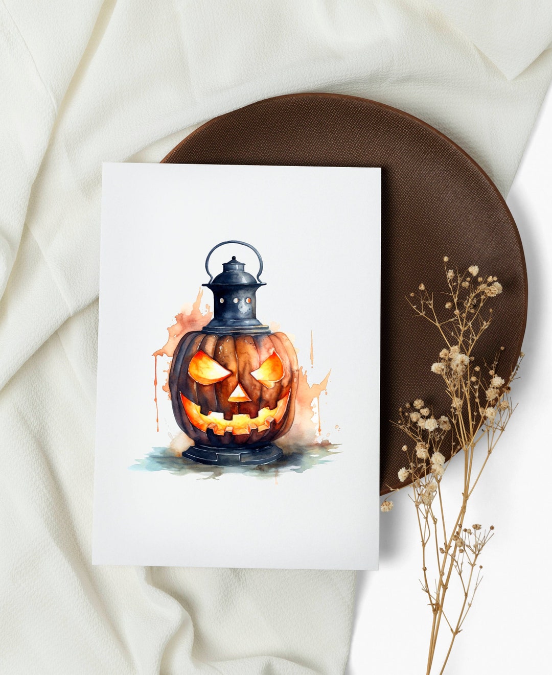 Jack-o'-lantern Card Set . Note Cards . Halloween Cards . Greeting ...