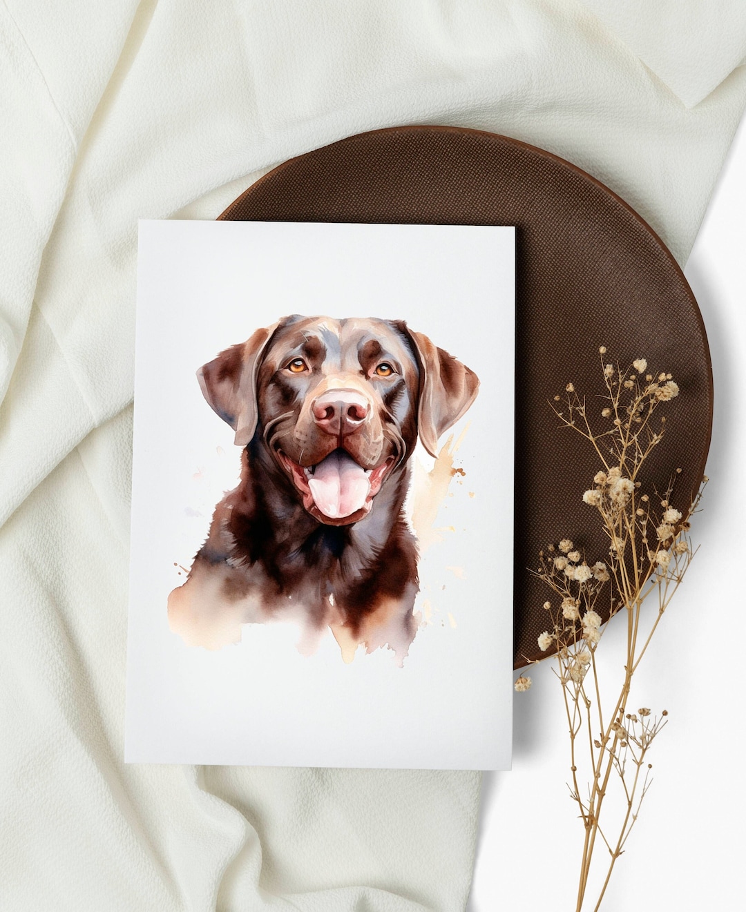 Chocolate Lab Card Set . Note Cards . Chocolate Labrador Retriever ...