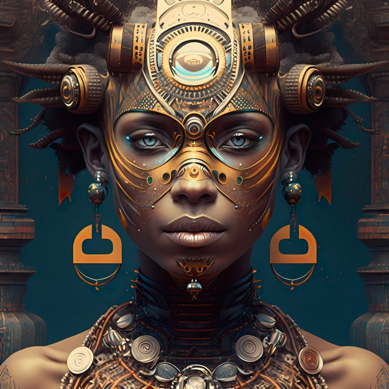 COSMIC CONSORT | Afrofuturism - Wall Art - African American Art - Poster - Afrofuturistic Art ...