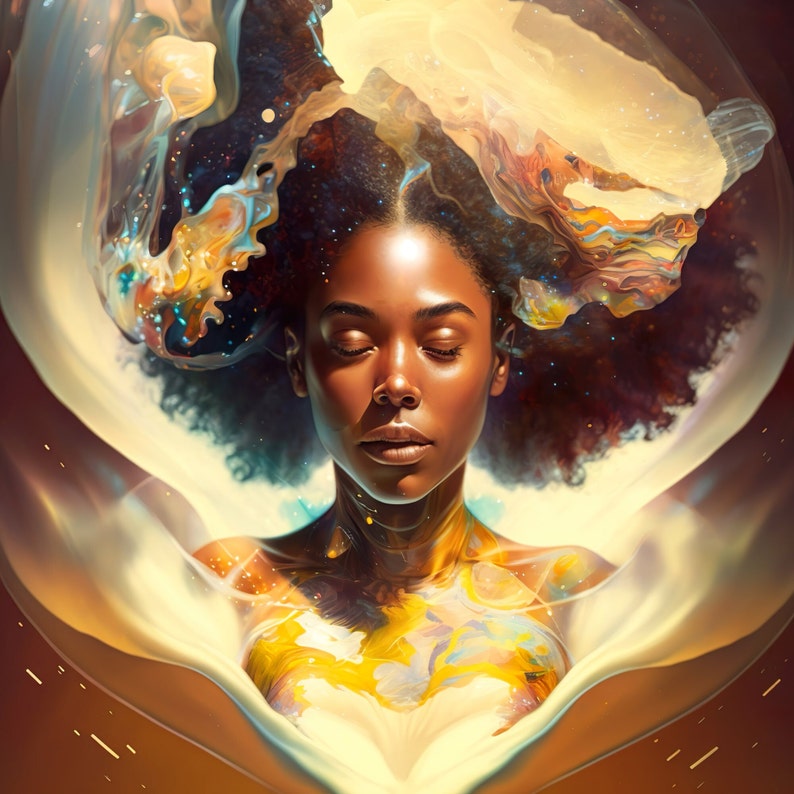 THOUGHT NEBULA | Afrofuturism - Wall Art - African American Art - Poster - Afrofuturistic Art ...