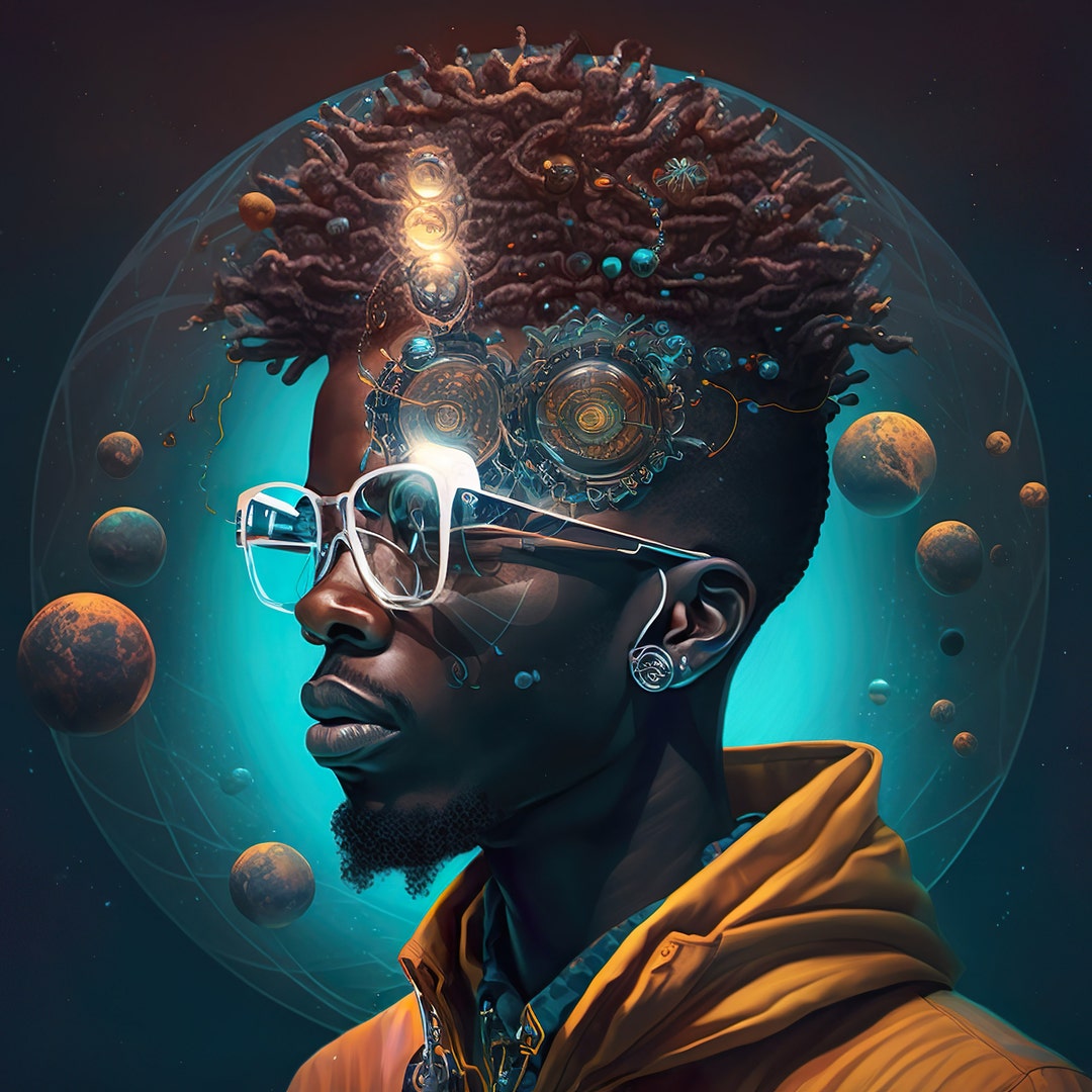 Celf Centered Afrofuturism Wall Art African American Art Poster Afrofuturistic Art
