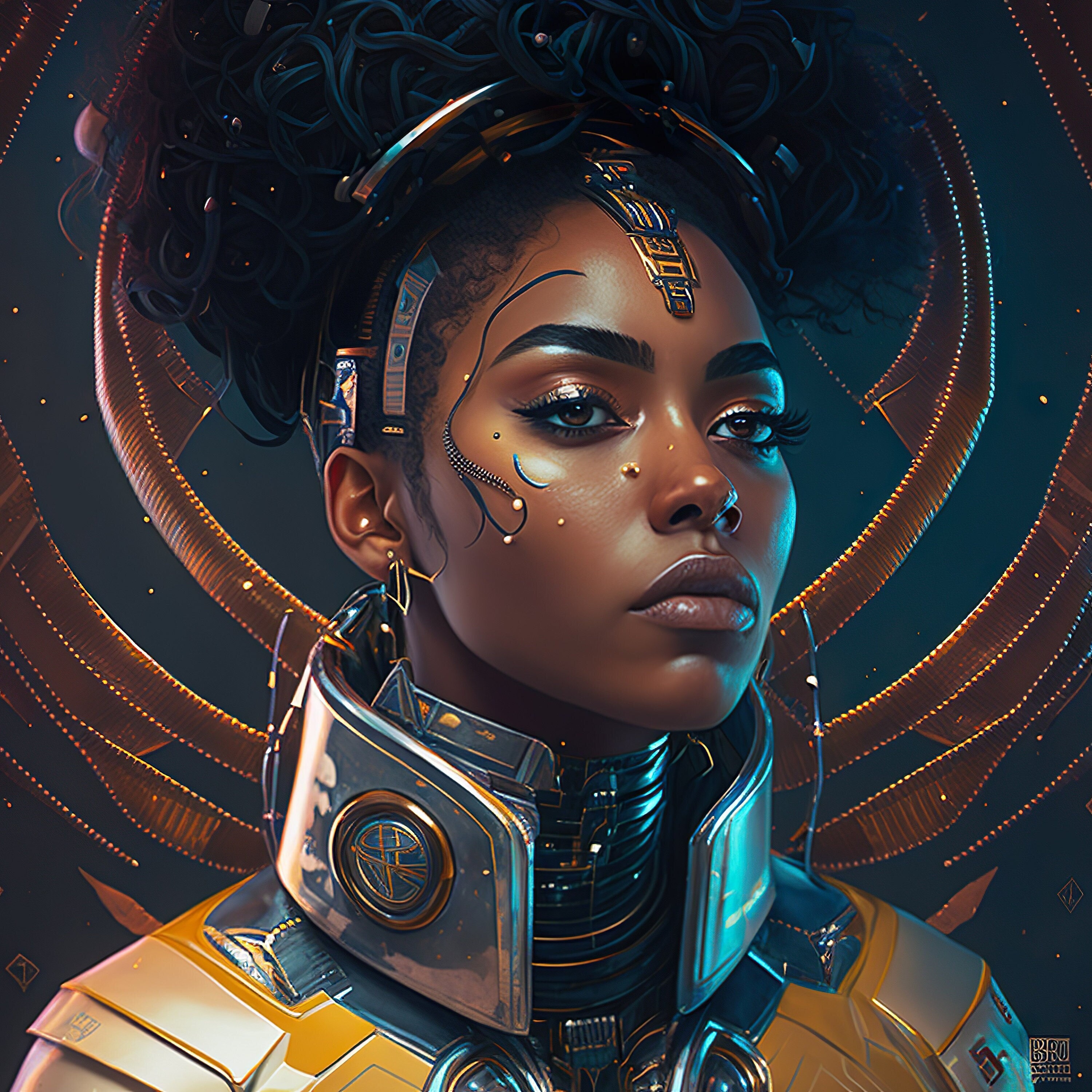 ASTRAL ATTITUDE | Afrofuturism - Wall Art - African American Art ...