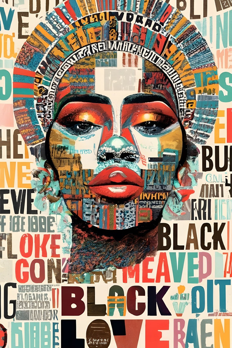 BLACK LOVE | Wall Art - Poster - Afrofuturism - Abstract Art - Black ...