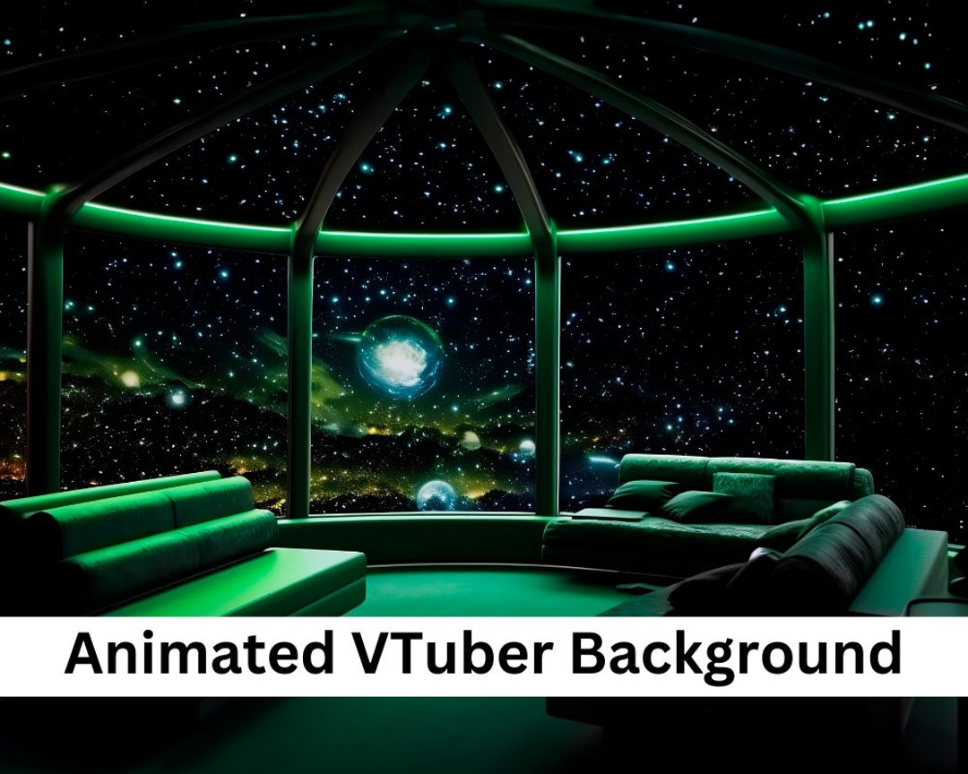 Animated Vtuber Background: Anime Starship Loft Animated Background ...