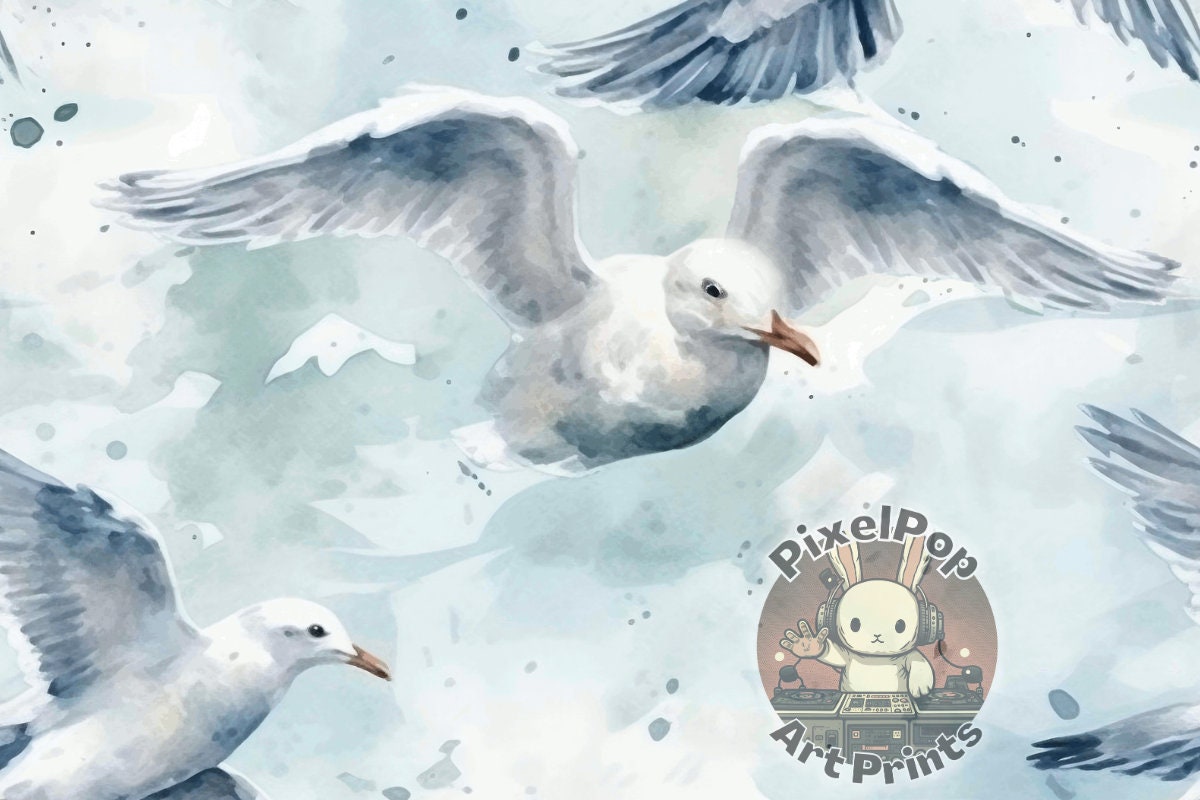 Watercolor Sea Life Backgrounds: Tileable Ocean Theme Tiles Bundle ...