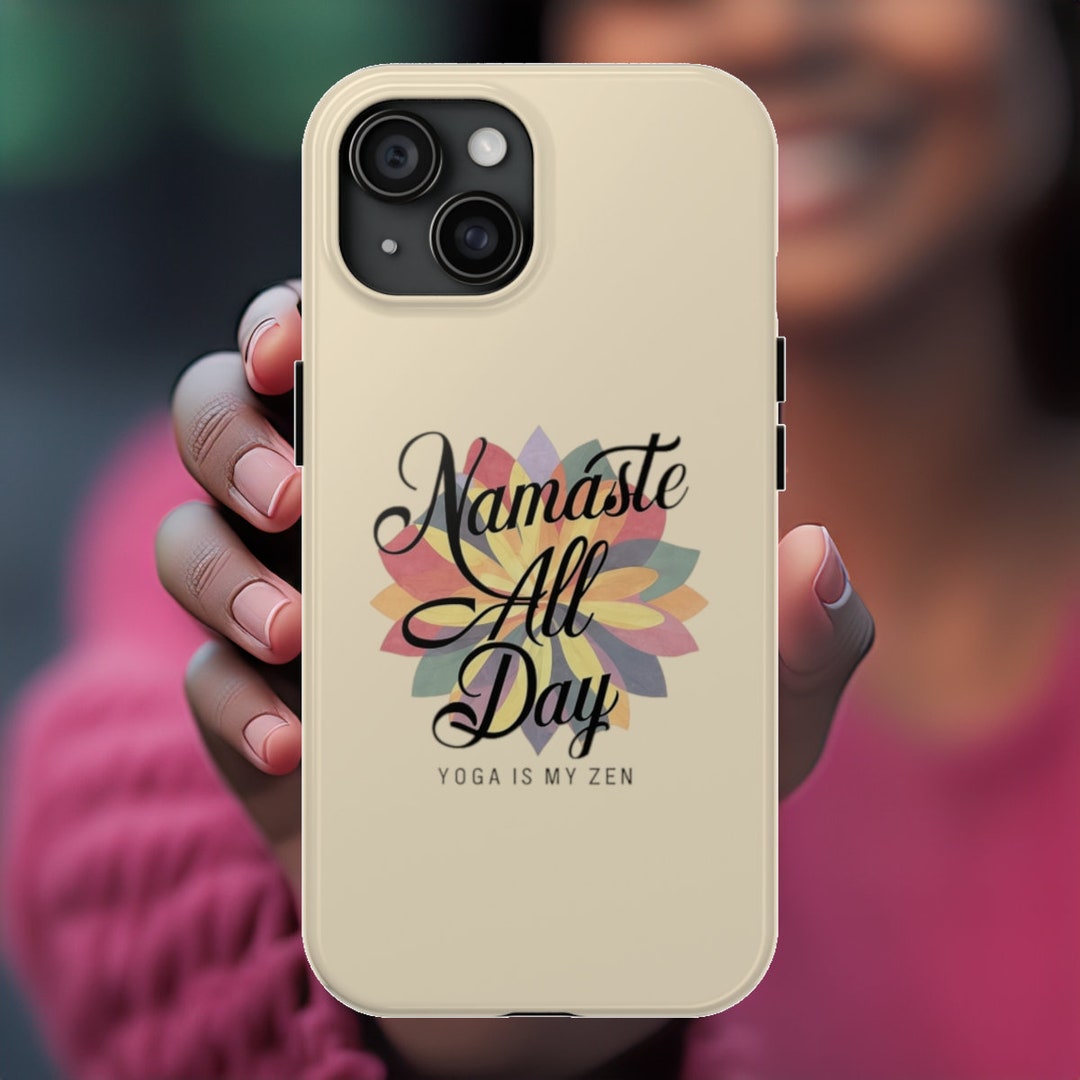 Namaste Snap-on iPhone Case: Beige Yoga Lotus Flower Theme Print ...