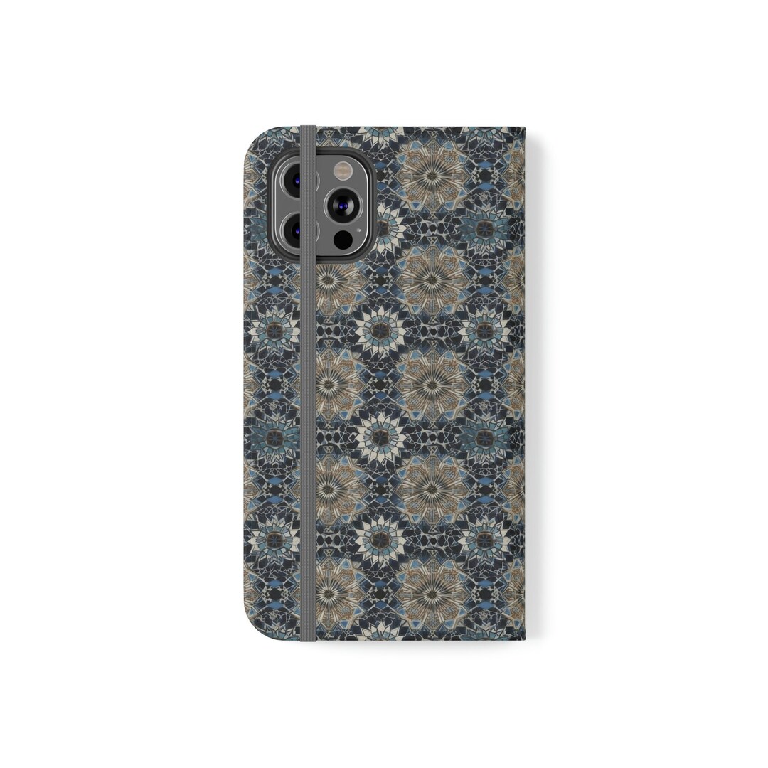 IPhone Folio Flip Case: Morocco Tile Theme Repeating Pattern - Stand ...