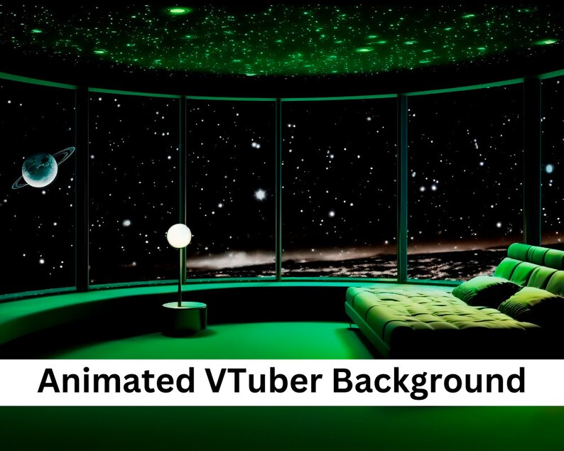 Animated Vtuber Background: Anime Space Loft Animated Background ...