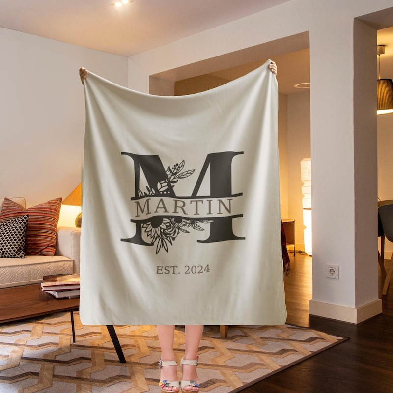 Monogrammed Blanket - Etsy