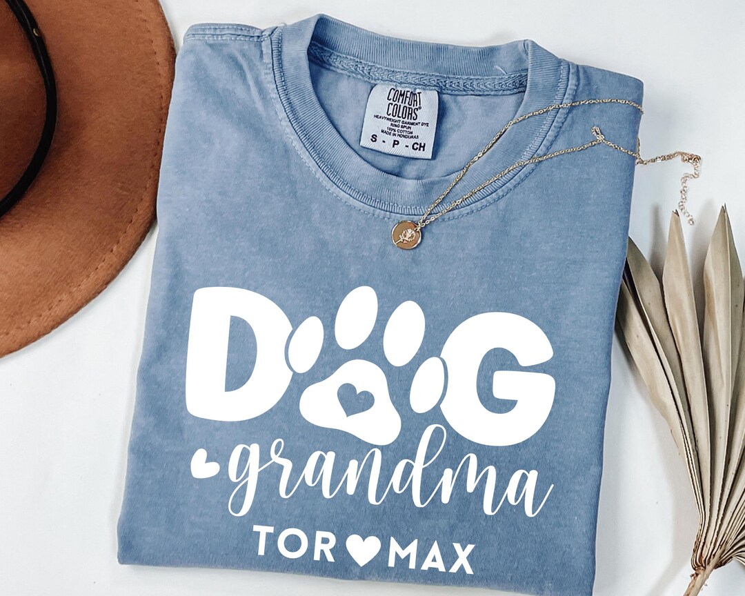 Personalized Dog Grandma Gift, Custom Dog Grandma Shirt With Pets Name ...