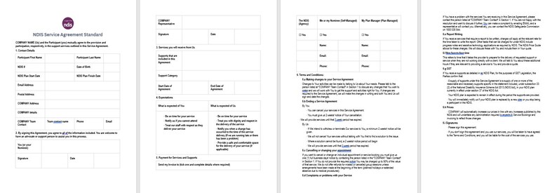 Disability Service Agreement - Etsy Australia