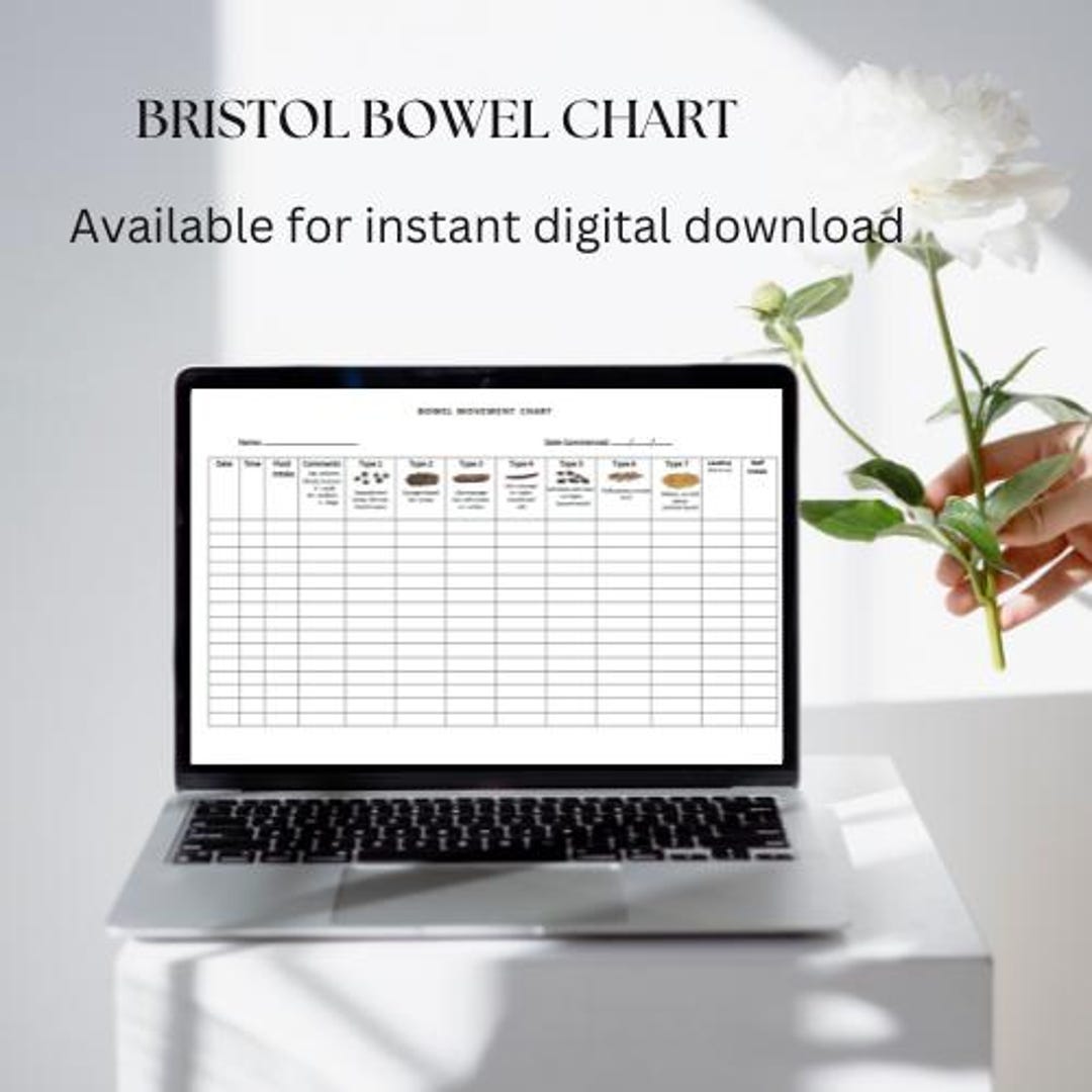 Bowel Movement Log IBS Tracker Food Sensitivity and Bristol Stool Chart ...