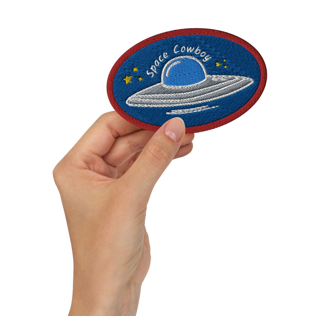 Space Cowboy - Embroidered Oval Patch - Etsy