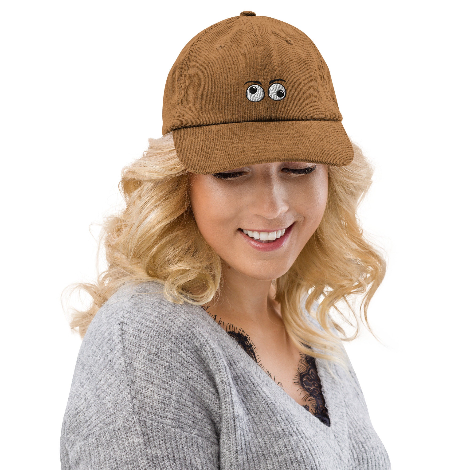 Googly Eyed - Embroidered Corduroy Hat - Etsy
