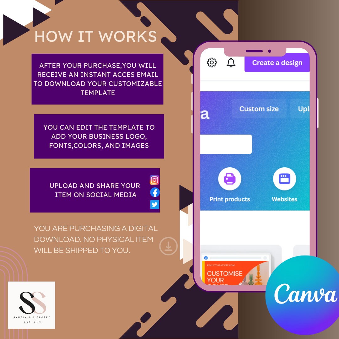Editable Social Media Flyer, DIY Canva Template, Event, Editable Canva ...