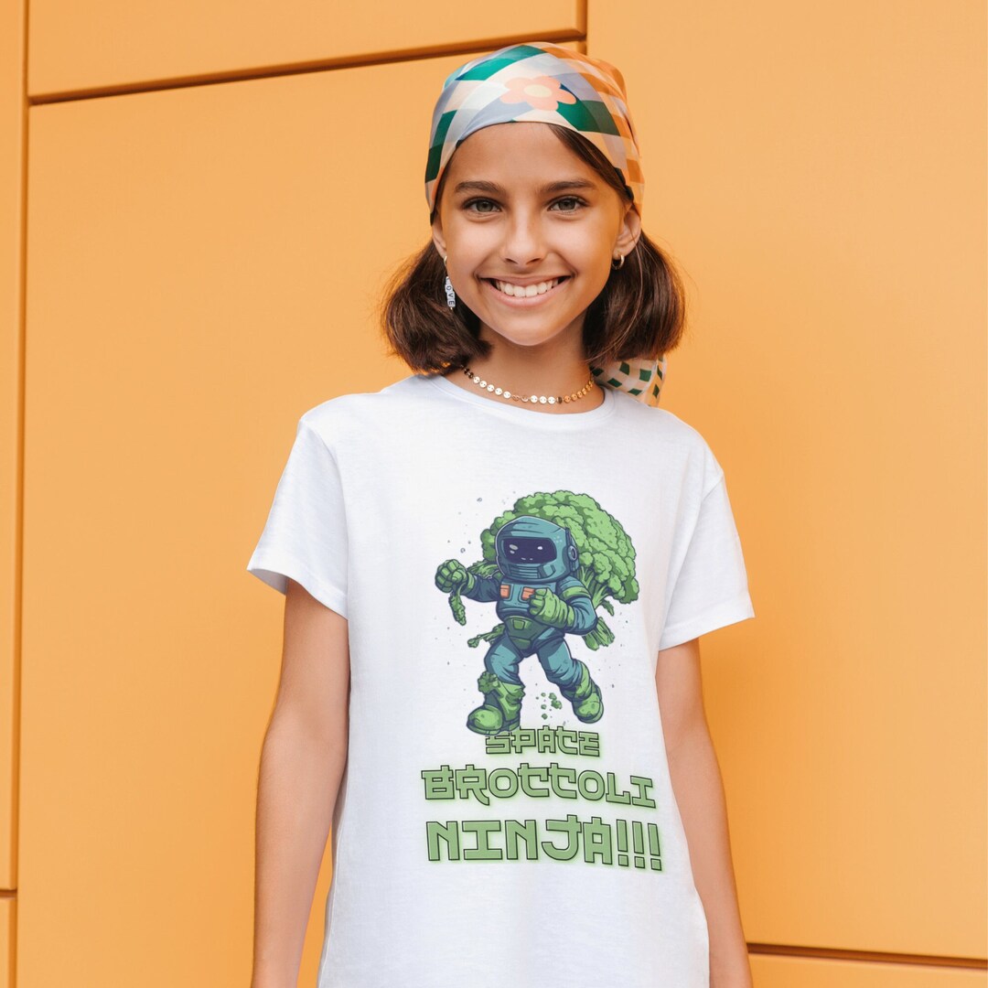 SPACE BROCCOLI NINJA!!! Kids Heavy Cotton Tee - Fueled by Vegetables ...