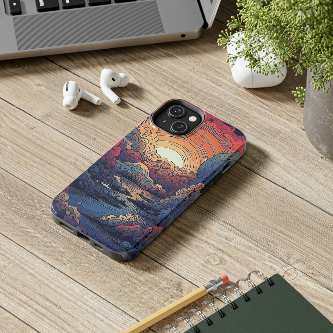 Surreal Swirly Sunset Phone Case - Though Phone Cover for iPhone and ...