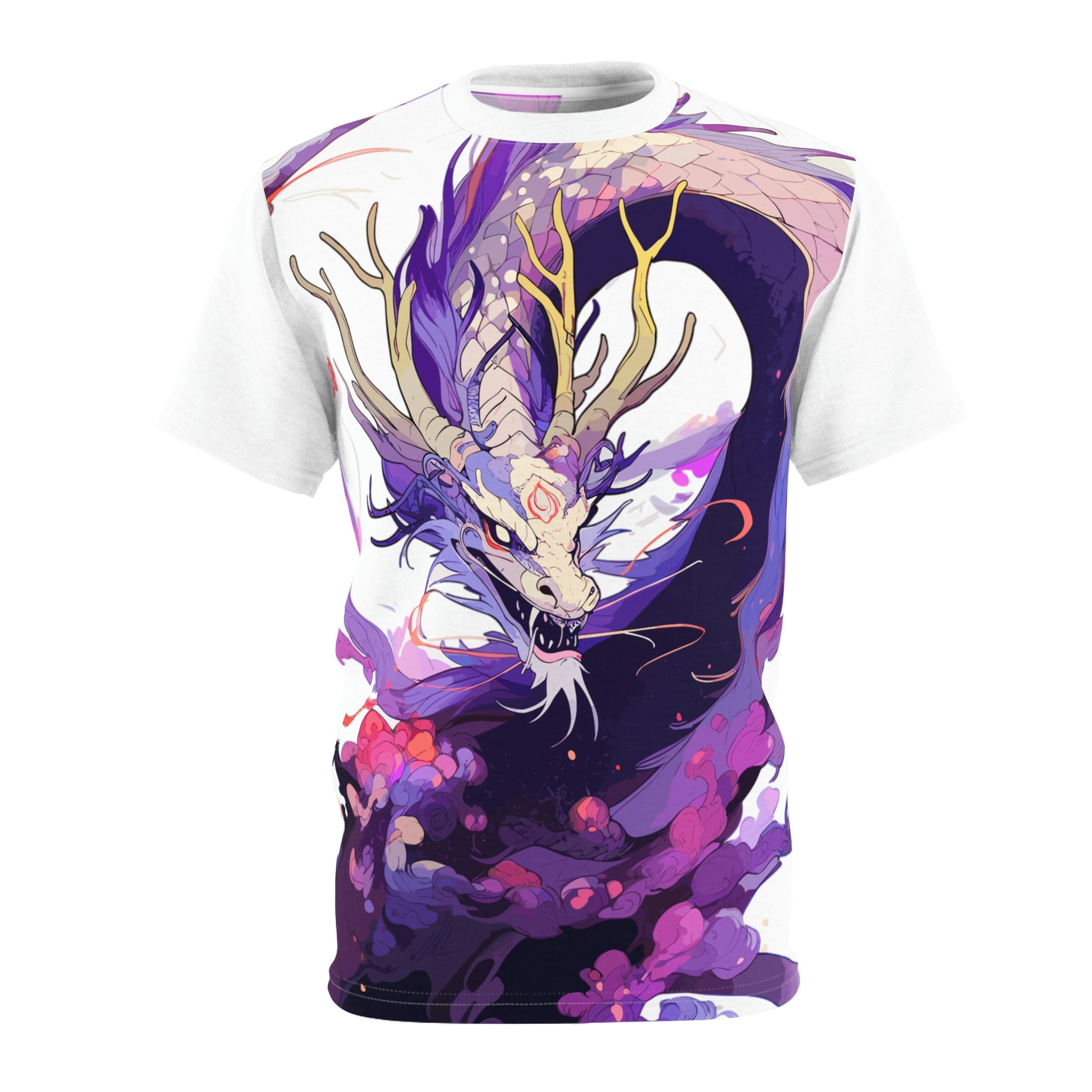 Oriental Dragon All-over-print T-shirt | Vibrant Manga Style | Unisex ...