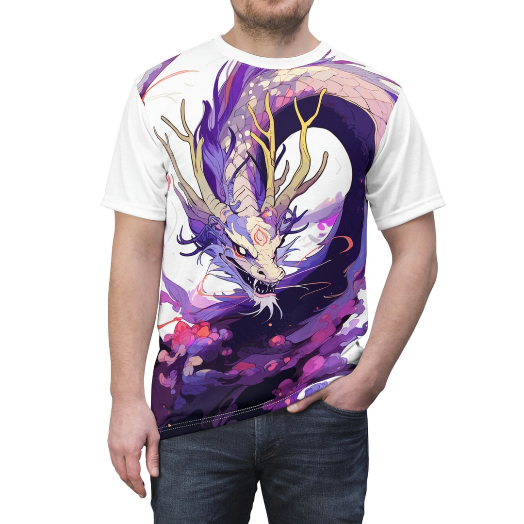 Oriental Dragon All-over-print T-shirt | Vibrant Manga Style | Unisex ...