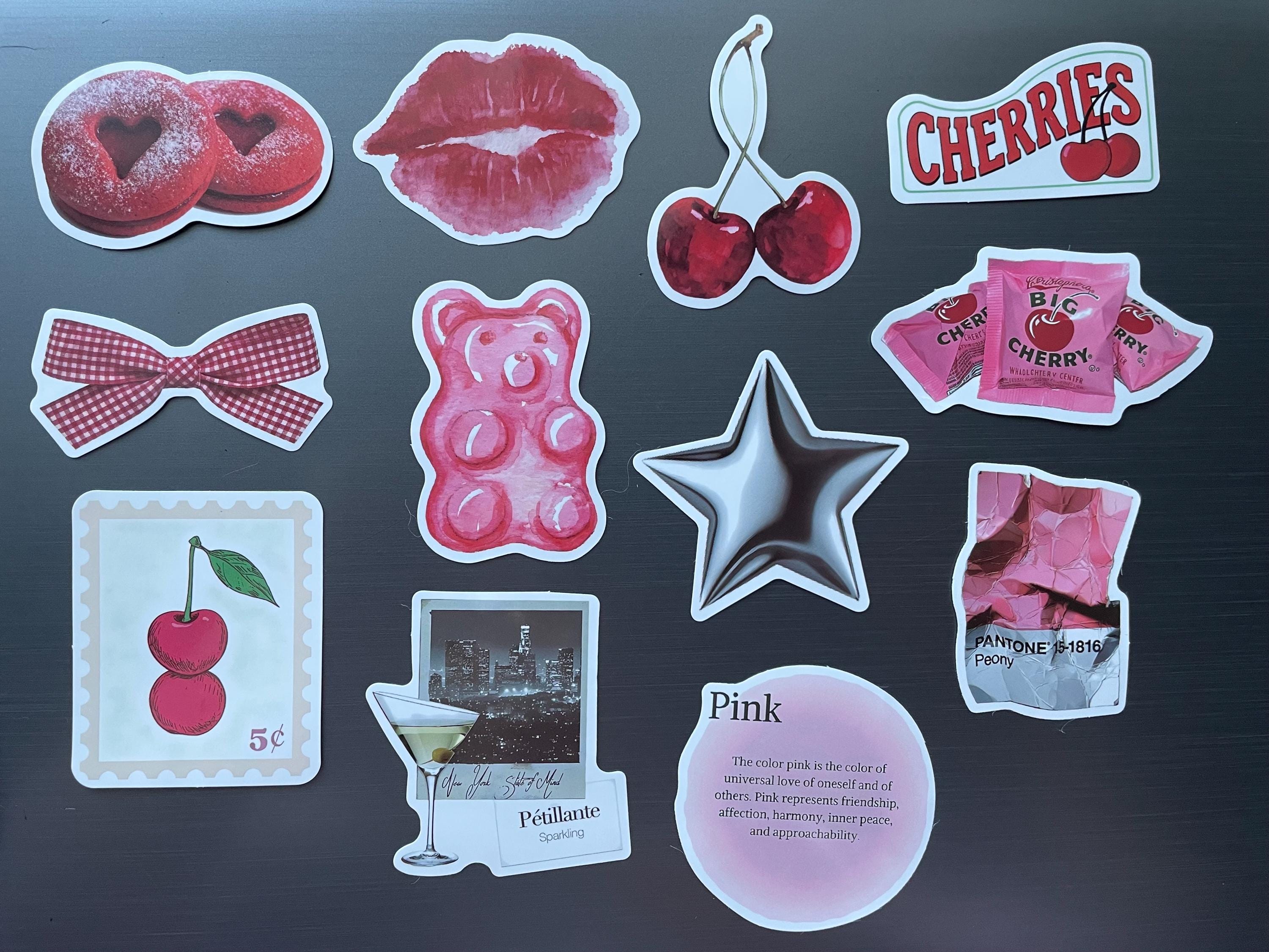Red and Pink Coquette Sticker Pack | Girly Glam Aesthetic Stickers for ...