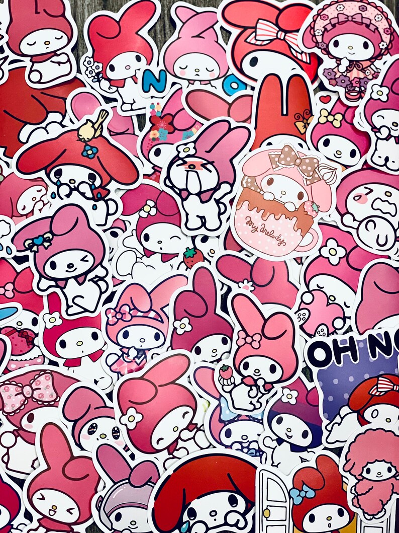 10-40 Pack My Melody Stickers Kawaii Stickers Sanrio - Etsy