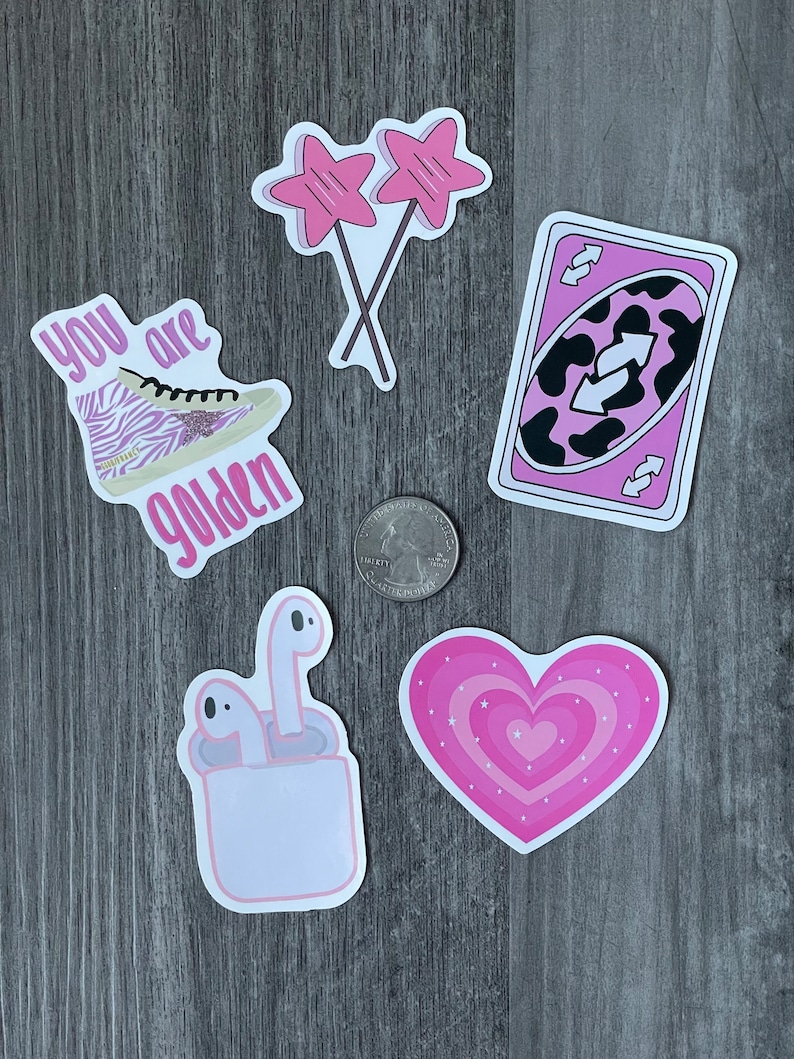 10-40 Pc Pink Preppy Girly Stickers, Phone Stickers, Kindle Stickers ...