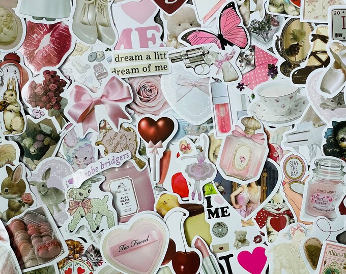 Coquette Kittens A6 Sticker Sheet - Etsy