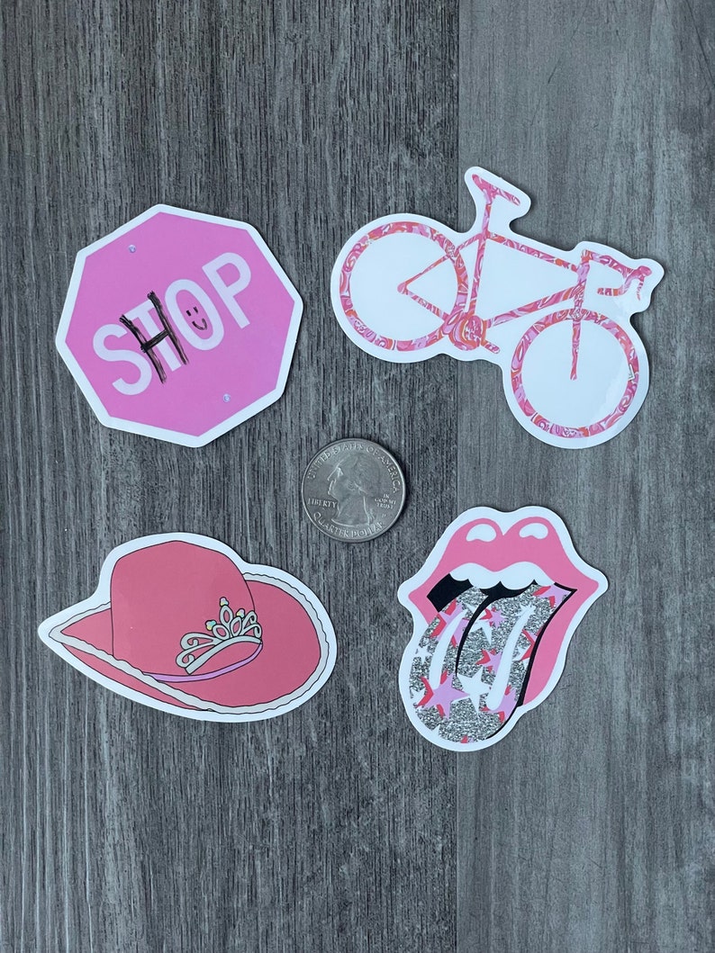 10-40 Pc Pink Preppy Girly Stickers, Phone Stickers, Kindle Stickers ...