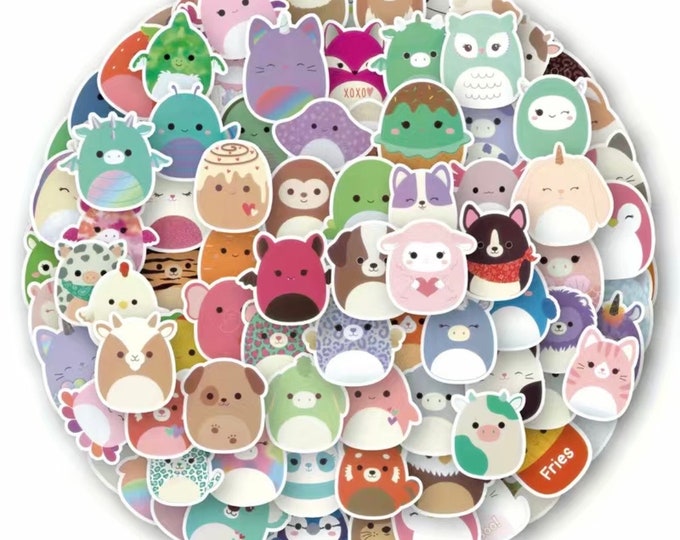 10-50 Pack Squishmallow Stickers, Decals, Vinyl, Phone, Kindle, Junk ...