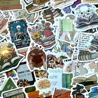 Bookish Reading Journal, Printable Book Lover Stickers PNG Stickers ...