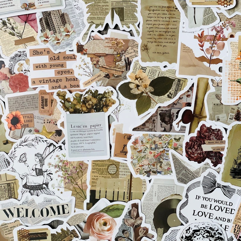 Aesthetic Sticker Vintage - Etsy