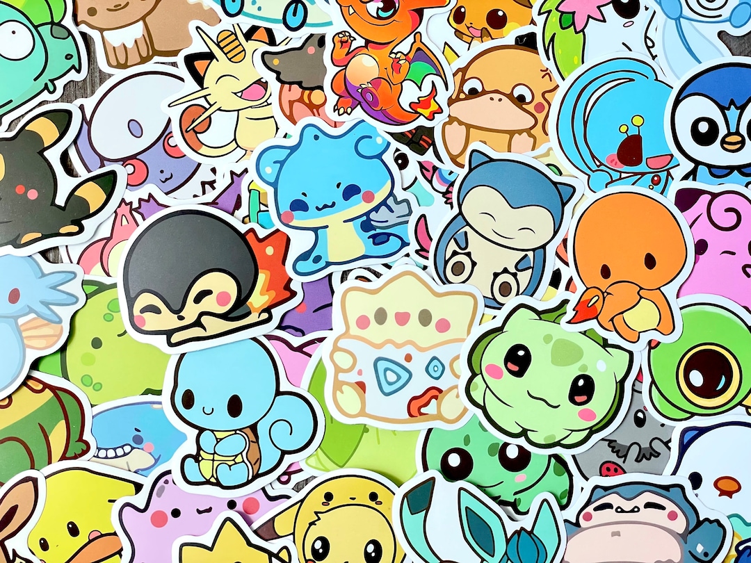 10-40 Pack of Cute Baby Anime Cartoon Stickers for Kids, Learning ...